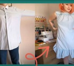 Men's Shirt Refashion - Make a Dress From a Dress Shirt | Upstyle