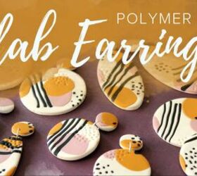How to Make Cute Earrings From an Artsy Polymer Clay Slab | Upstyle