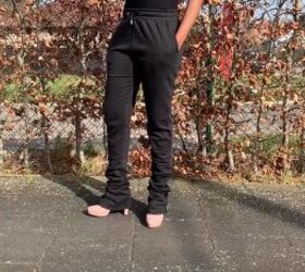 How to Make Trendy DIY Stacked Pants Out of 2 Pairs of Sweatpants | Upstyle