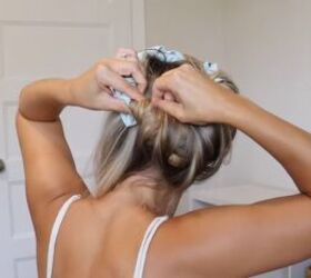 How To Create Bouncy Blow Out Heatless Curls With A T Shirt Upstyle
