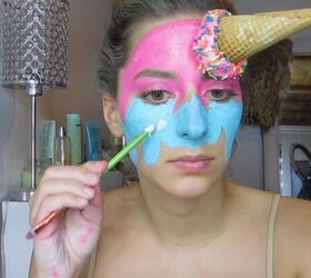 How to Do Cute Ice Cream Makeup With Face Paint & Modeling Clay | Upstyle