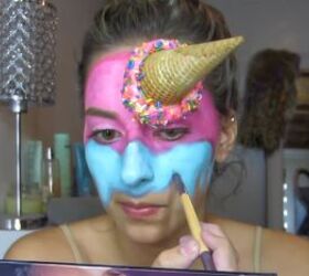 How to Do Cute Ice Cream Makeup With Face Paint & Modeling Clay | Upstyle