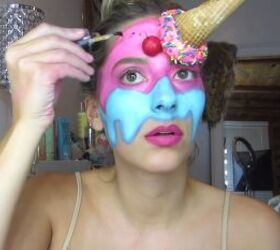 How to Do Cute Ice Cream Makeup With Face Paint & Modeling Clay | Upstyle