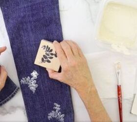 Looking to Update Your Denim? Here's How to Paint Jeans With Stamps ...