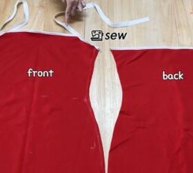 How to Make a Cute DIY Christmas Dress Out of an Old Red Hoodie | Upstyle