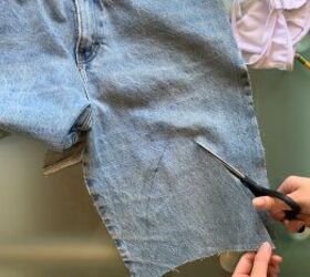 How to Make a Cute DIY Jean Bralette Out of 2 Pairs of Old Jeans | Upstyle
