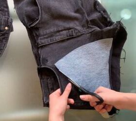 How to Make a Cute DIY Jean Bralette Out of 2 Pairs of Old Jeans | Upstyle