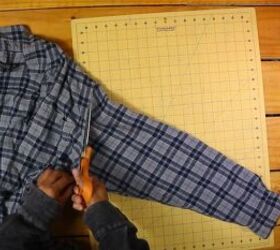 2 Easy DIY Sweatshirt Refashions: Making Bandana & Flannel Sleeves ...