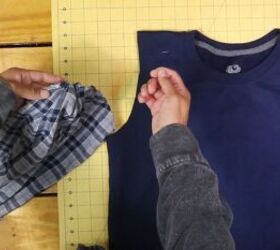 2 Easy DIY Sweatshirt Refashions: Making Bandana & Flannel Sleeves ...