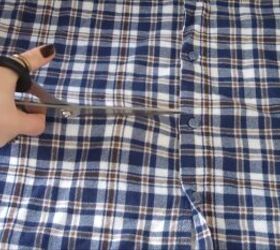 How to Make a Cozy Flannel Shirt Dress Out of 2 Old Shirts | Upstyle