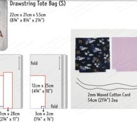 How to Make a Cute DIY Drawstring Tote Bag (Free Pattern in 2 Sizes ...