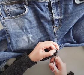 How to Make a Pretty DIY Denim Top Out of Old Jeans & a Dress Pattern ...