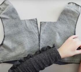 How to Make a Pretty DIY Denim Top Out of Old Jeans & a Dress Pattern ...