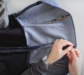 How to Make a Pretty DIY Denim Top Out of Old Jeans & a Dress Pattern ...