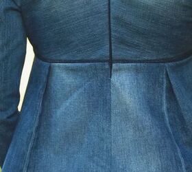 How to Make a Pretty DIY Denim Top Out of Old Jeans & a Dress Pattern ...