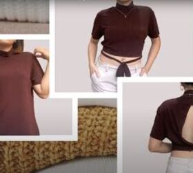 How to Easily Make a DIY Open-Back Top Out of an Old T-Shirt | Upstyle