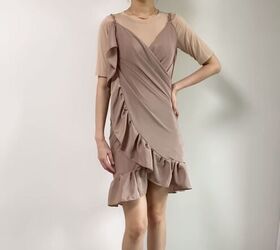 How to Make a DIY Wrap Dress With a Cute Ruffle | Upstyle