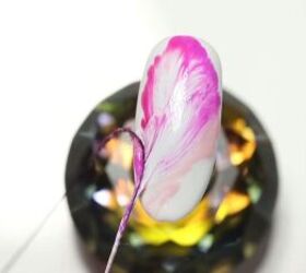 How to Create DIY Abstract Nail Art Using the String Pull Technique ...