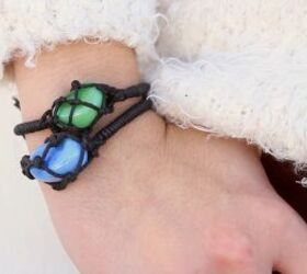 How to Make a Stone Bracelet Using Macrame & Fish Tank Stones | Upstyle