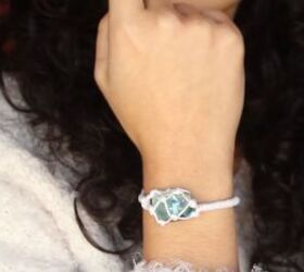 How to Make a Stone Bracelet Using Macrame & Fish Tank Stones | Upstyle