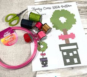 How to Cross Stitch a Topiary Key Ring | Upstyle