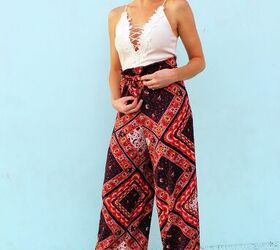 Easy DIY Wide Leg Paper Bag Pants | Upstyle