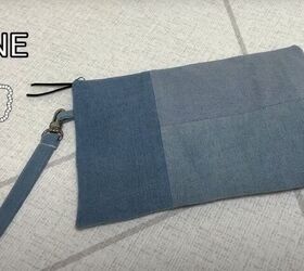 How to Make a Cute DIY Denim Clutch Bag Out of an Old Jean Dress | Upstyle