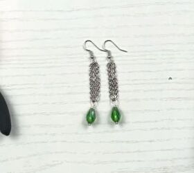 How to Make Cute DIY Beaded Dangle Earrings With Chains | Upstyle