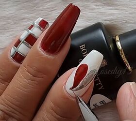 How to Do Quick & Simple Red & White Nail Art | Upstyle