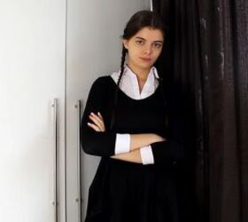 Quick & Easy DIY Wednesday & Morticia Addams Halloween Costumes | Upstyle