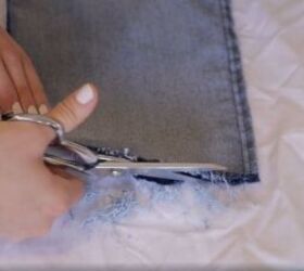 2 DIY Jean Redesigns: Bling Rhinestone Trim & Cute Painted Daisies ...