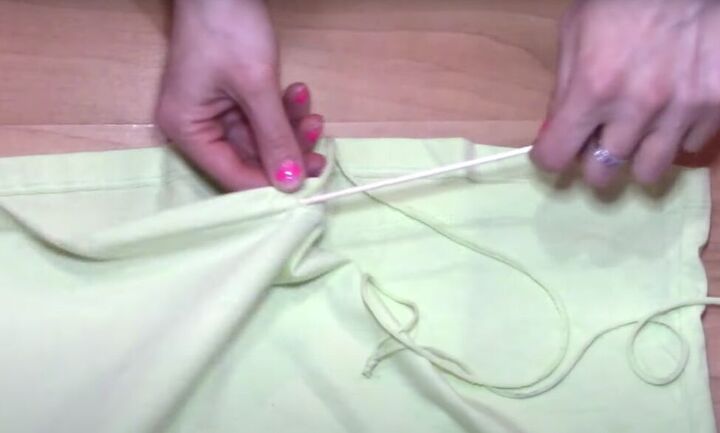 How To Transform A T-shirt Into A Drawstring Skirt | Upstyle