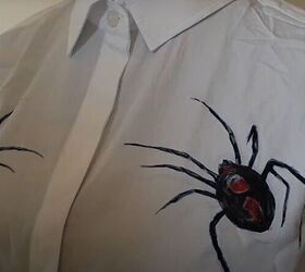 How to Paint a Spooky Spiderweb Shirt for Halloween | Upstyle