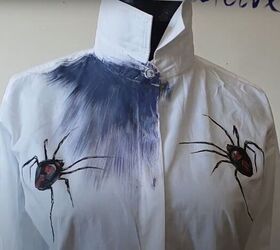 How to Paint a Spooky Spiderweb Shirt for Halloween | Upstyle