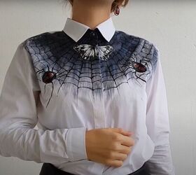 How to Paint a Spooky Spiderweb Shirt for Halloween | Upstyle