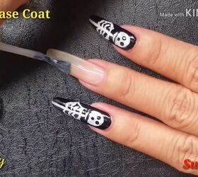 Skeleton Nail Design Tutorial for Halloween | Upstyle