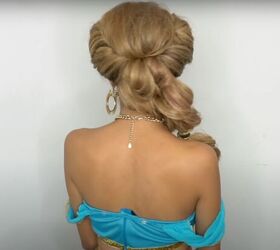 Disney's Princess Jasmine Dress and Hair Tutorial for Halloween | Upstyle