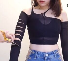 How to Make Cute DIY Crop Tops from Tights | Upstyle
