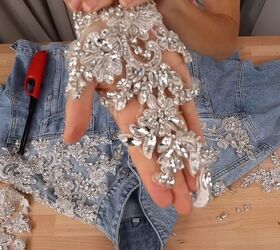 How to Create a Crystal Embellished Denim Jacket | Upstyle