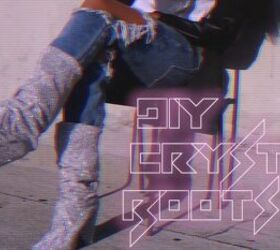 How to DIY Beautiful YSL-inspired Crystal Boots | Upstyle