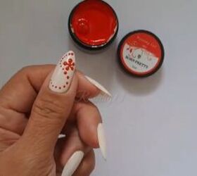 Nail Art Tutorial: Cute and Easy Red Flower Nails | Upstyle