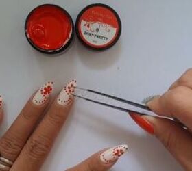 Nail Art Tutorial: Cute and Easy Red Flower Nails | Upstyle