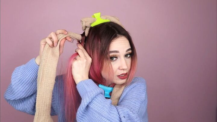 Super Easy Heatless Sock Curls Tutorial With Amazing Results Upstyle