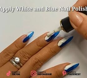 DIY These Trendy Blue Swirl Nails | Upstyle
