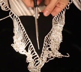 Easy No-sew Tutorial: How to DIY a Crystal Fringe Dress and Blazer ...