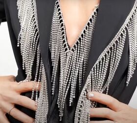 Easy No-sew Tutorial: How to DIY a Crystal Fringe Dress and Blazer ...