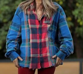 How to Upcycle Flannels Into a Super Cute New Shirt and Dress | Upstyle