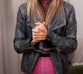 Awesome Upcycle Tutorial: DIY a Super Easy Metallic Leather Jacket ...