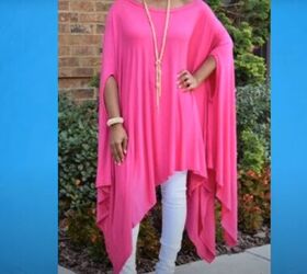 How to DIY a Gorgeous Poncho Top With Only One Piece of Fabric | Upstyle