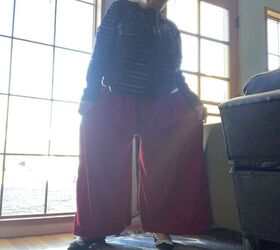 DIY Formal Skirt Transformed to Fun Pants...2 Snips...1 Seam...Done ...